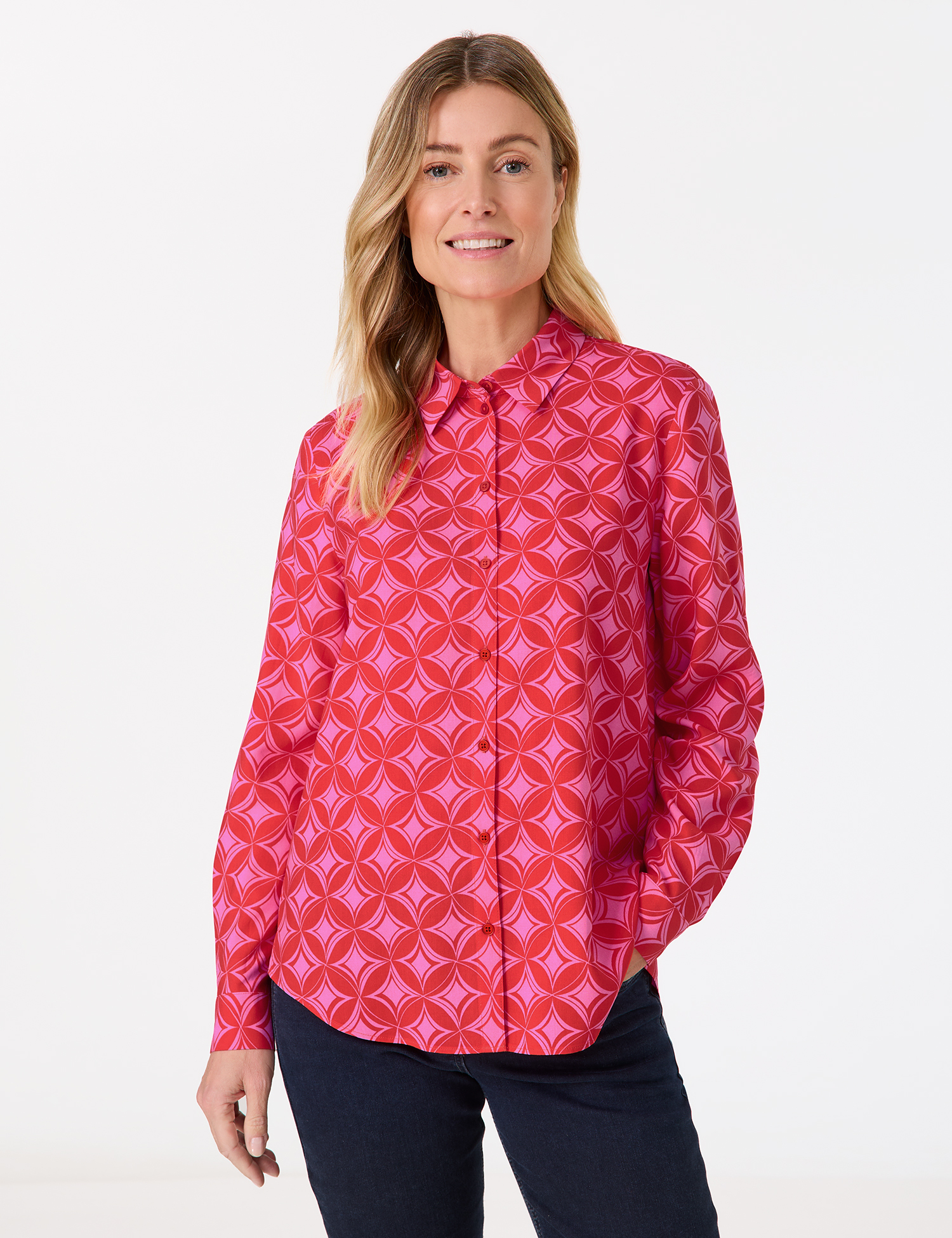 GERRY WEBER Блуза вискозная с принтом – купить за 6 400 руб в интернет ...